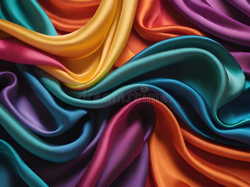 Colorful Abstract Background with Wavy Lines, Fabric,texture Stock ...