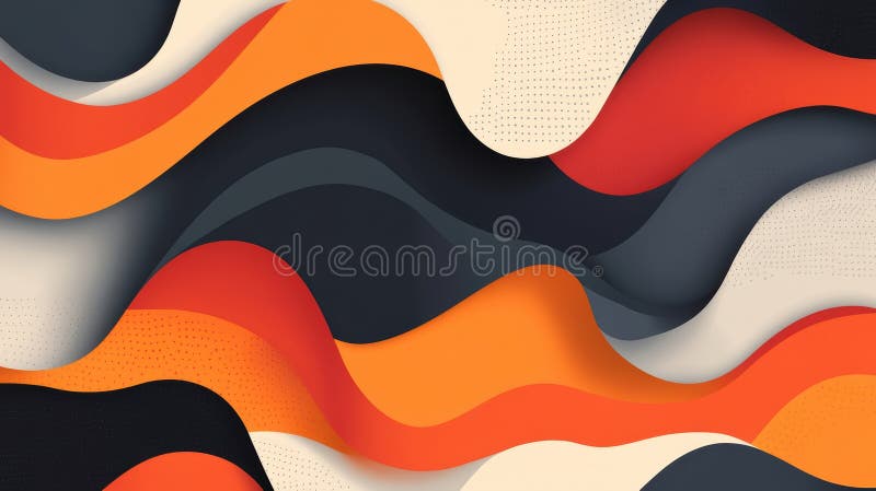 A Colorful Abstract Background with Wavy Shapes Stock Illustration ...