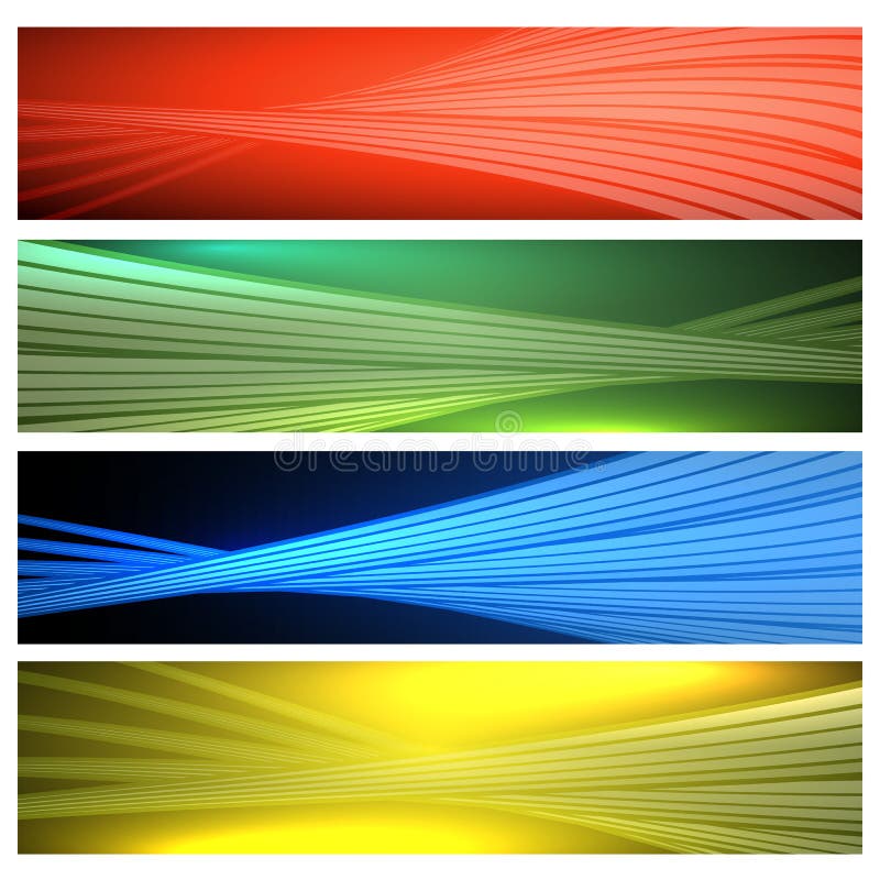 Colorful Abstract Banner Set Stock Vector - Illustration of color ...