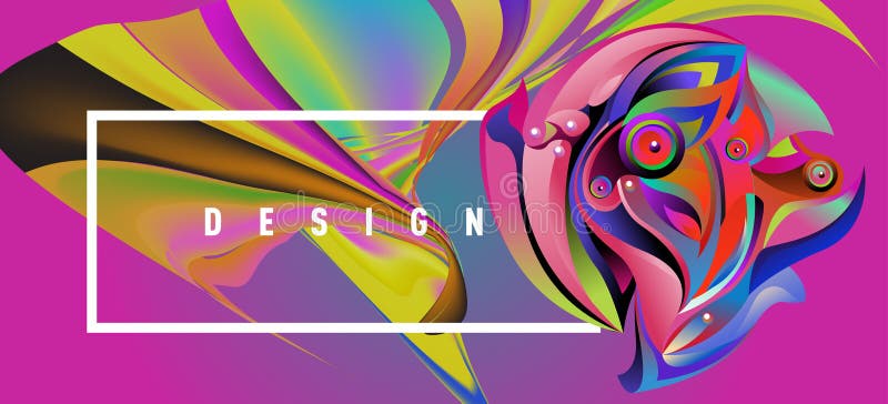 Colorful Abstract Banner Template with Dummy Text for Web Design ...