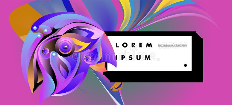 Colorful Abstract Banner Template with Dummy Text for Web Design ...