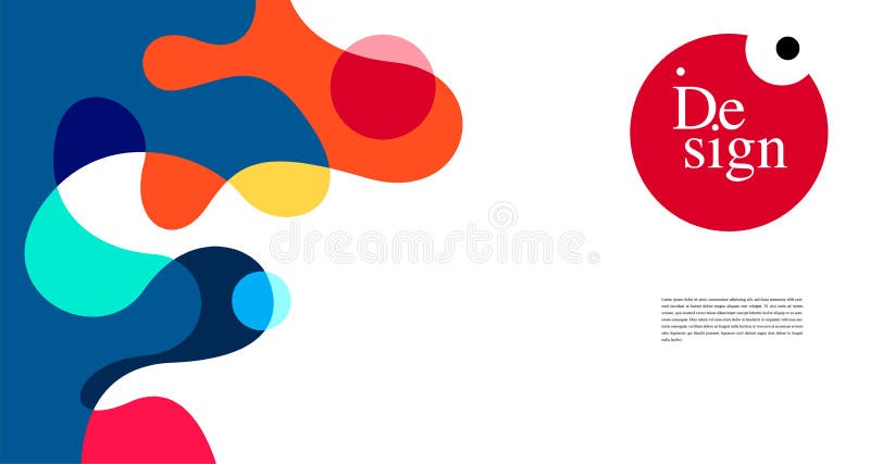 Colorful Abstract Banner Template with Dummy Text for Web Design ...