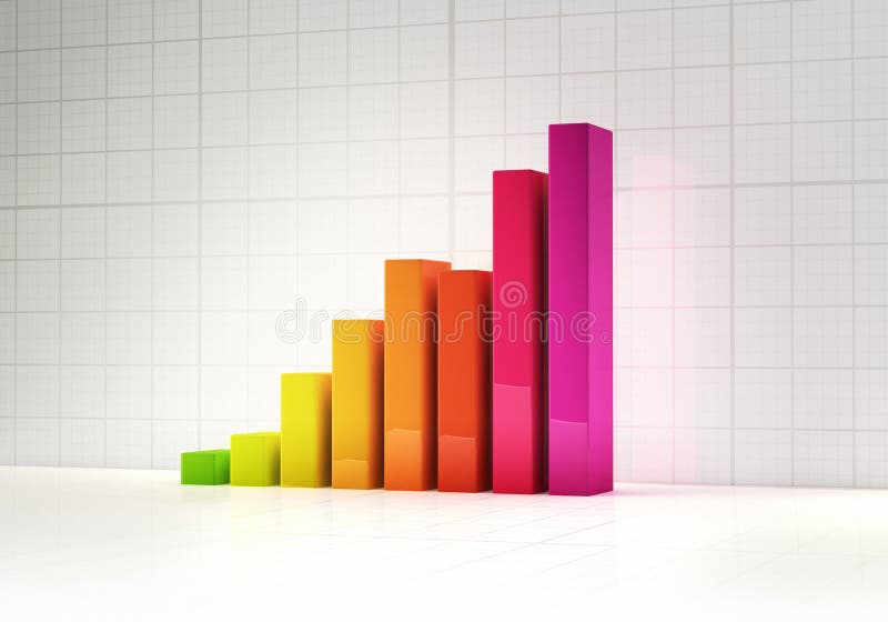 Colorful Abstract Bar Graph Stock Illustration - Illustration of ...