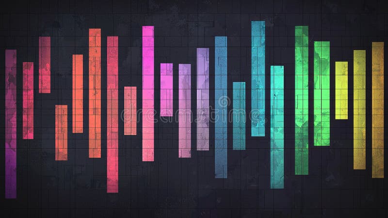Colorful Abstract Bars Representing Sound Waves, Showcasing Vibrant ...