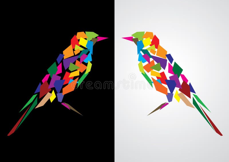 Colorful abstract bird stock vector. Illustration of graphic - 15446698