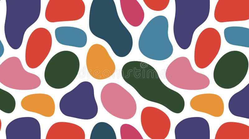 A Colorful Abstract Blob Pattern on White Backdrop Stock Vector ...