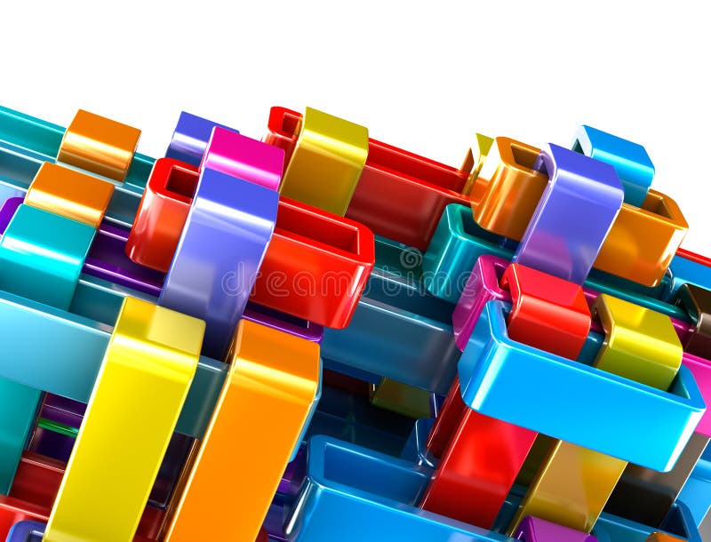 Colorful Abstract Blocks Background Stock Illustration - Illustration ...