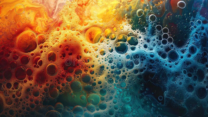 Colorful Abstract Bubble Background with Fluid Patterns Stock ...