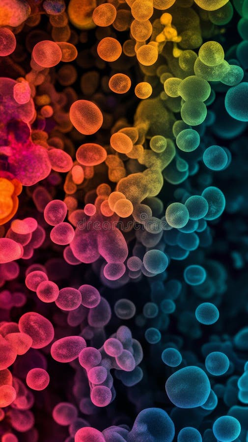 Colorful Abstract Bubble Pattern with Gradient Effect Stock Image ...