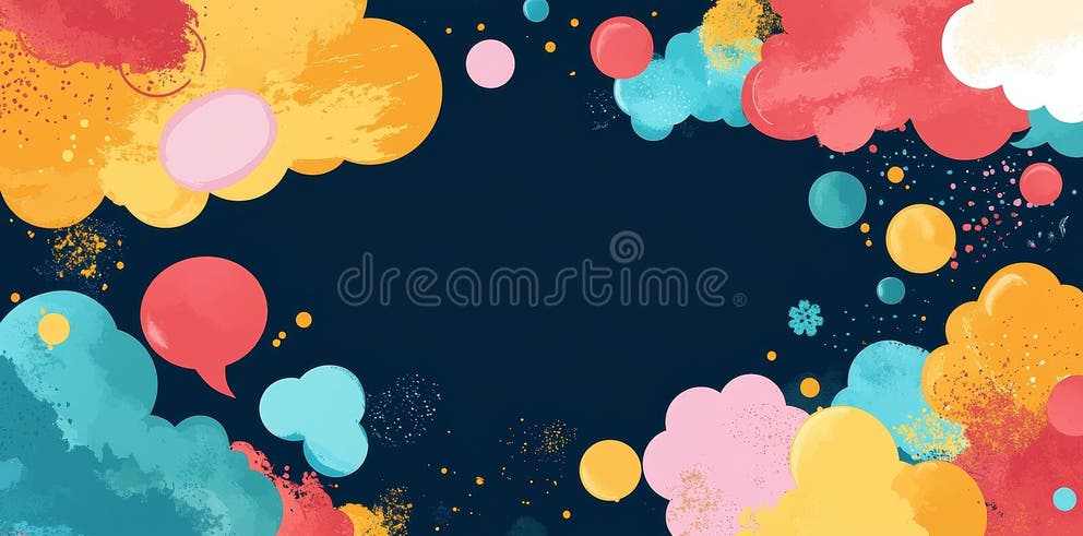 Colorful Abstract Bubble Speech Design, Modern, Graphics Stock Photo ...