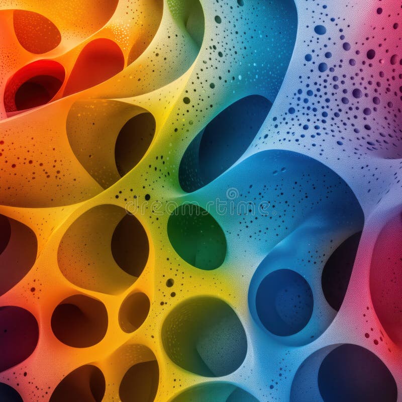 Colorful Abstract Bubbles and Fluid Shapes Creating Vibrant Patterns ...