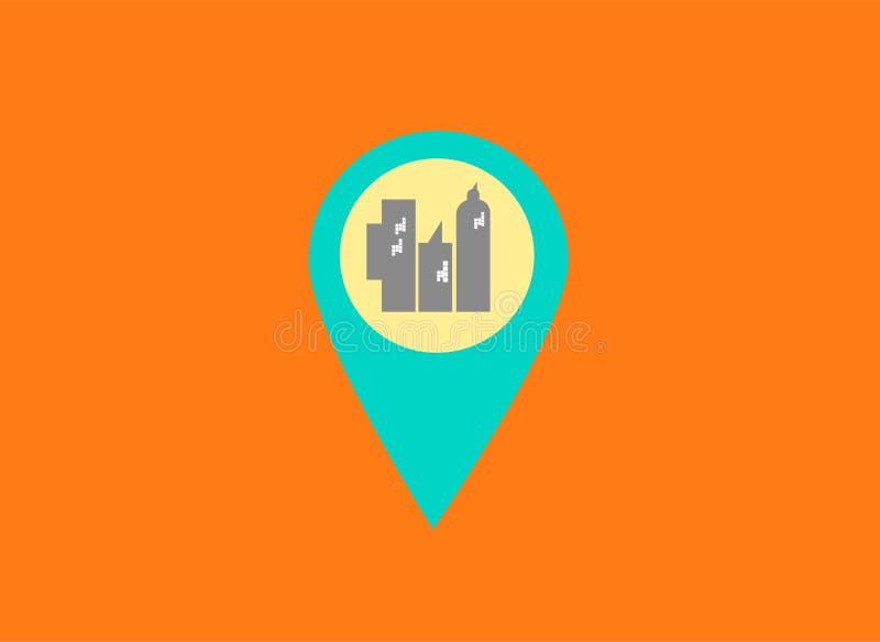 Colorful Abstract Building Location Symbols Stock Illustration ...