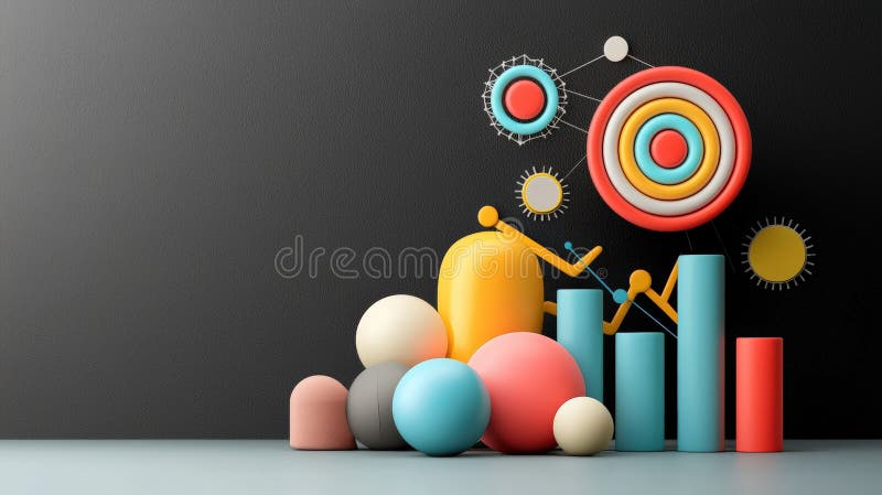 Colorful Abstract Business Growth Illustration Stock Illustration ...