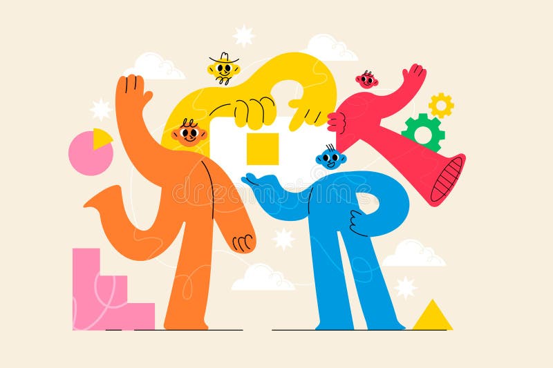 Abstract Business People Illustration Stock Illustration - Illustration ...