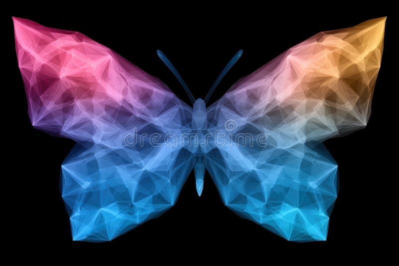 Colorful Abstract Butterfly Design Stock Illustration - Illustration of ...