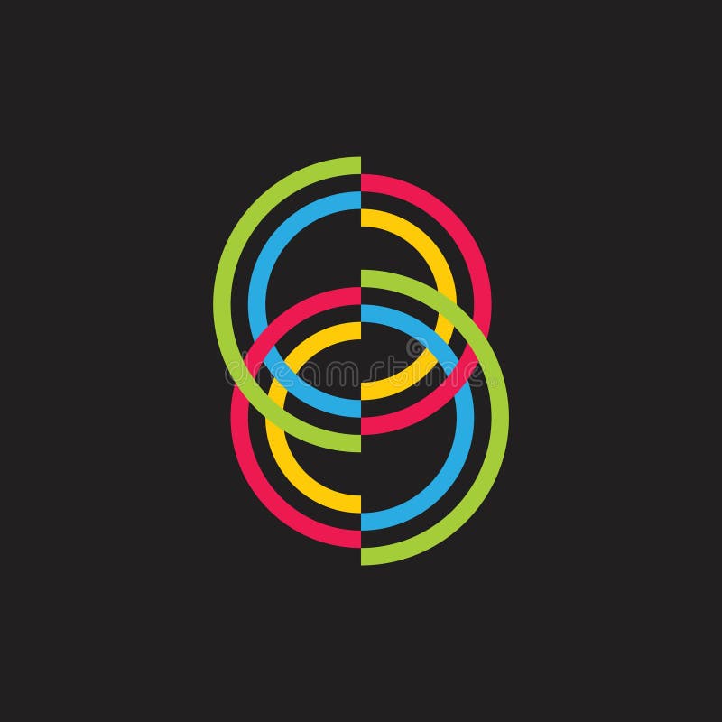 Circle Linked Rotation Arrow Symbol Logo Vector Stock Vector ...