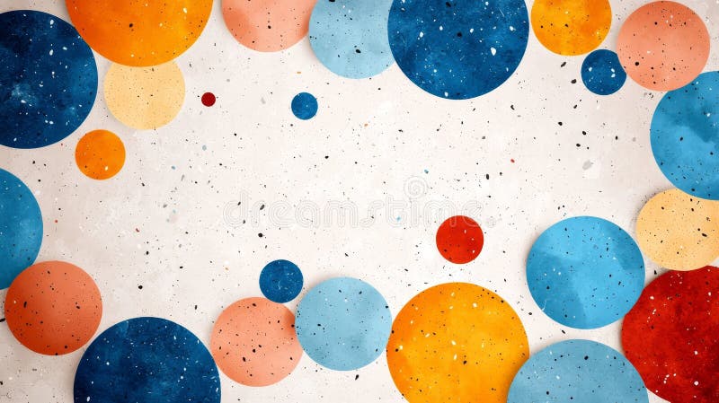 Colorful Abstract Circle Pattern on White Background Stock Photo ...