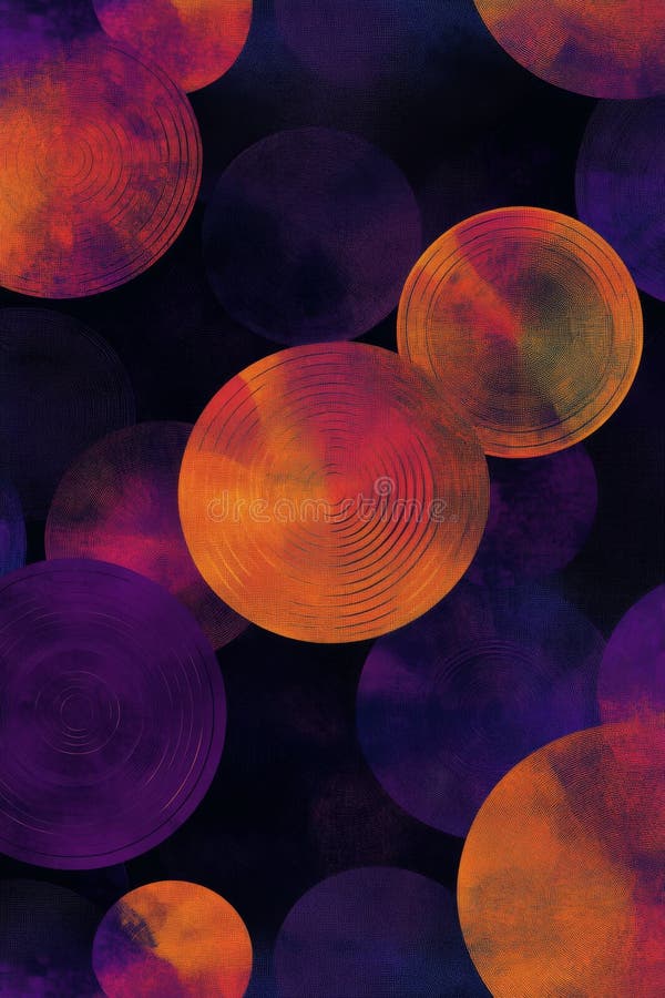 Colorful Abstract Circles on a Dark Background Creating a Vibrant ...