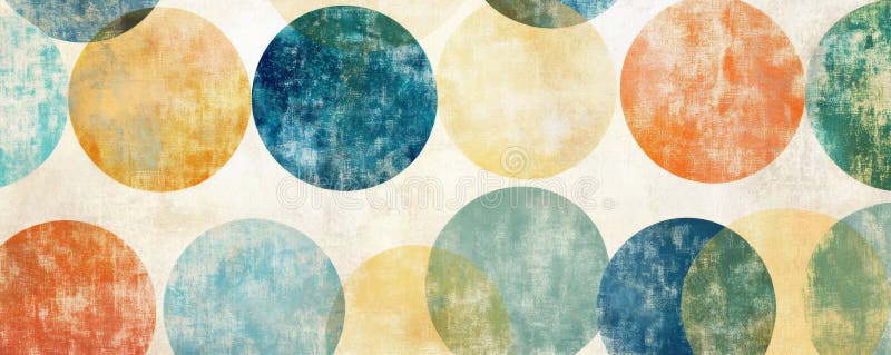 Colorful Abstract Circles Pattern with Textured Background. Modern Art ...