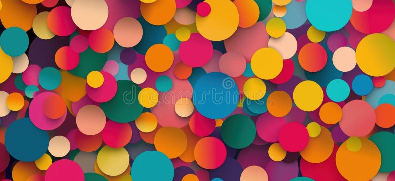 Colorful Abstract Circles Pattern with Vibrant Hues and Playful Design ...