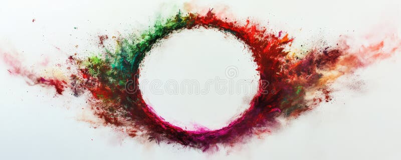 Colorful Abstract Circular Explosion on White Background, Creative ...