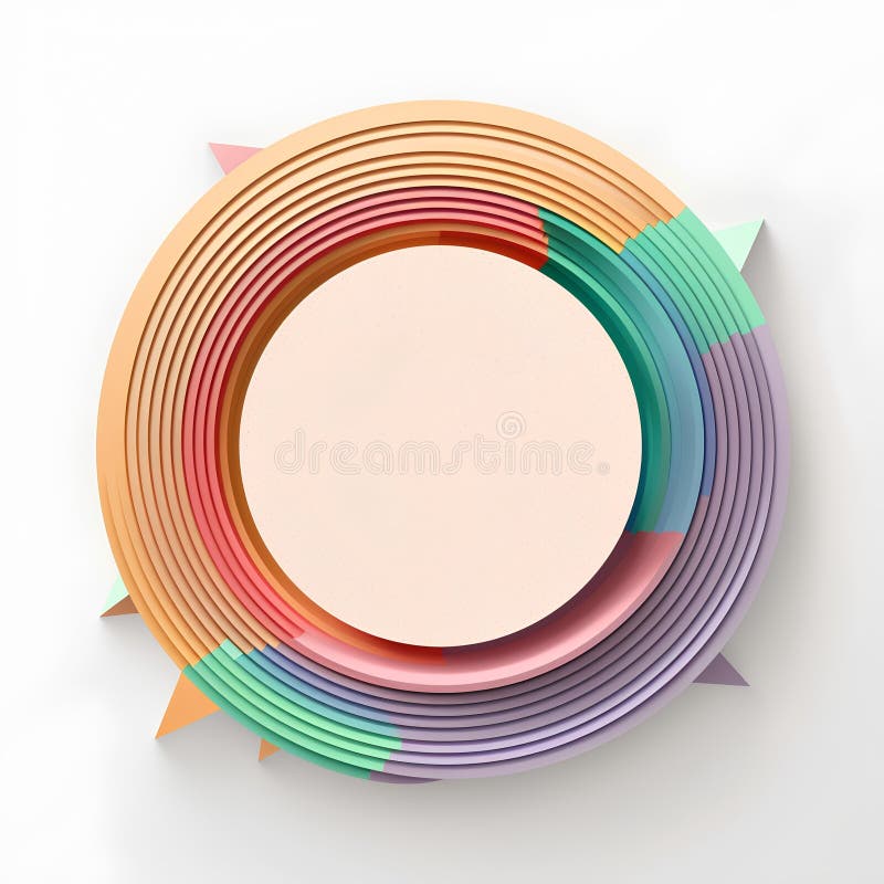 Colorful Abstract Circular Graphic Design Element. Template for Quotes ...