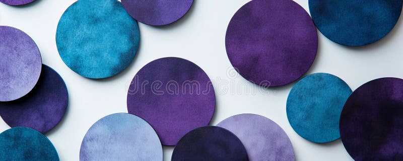 Colorful Abstract Circular Paper Cutouts on White Background, Creative ...