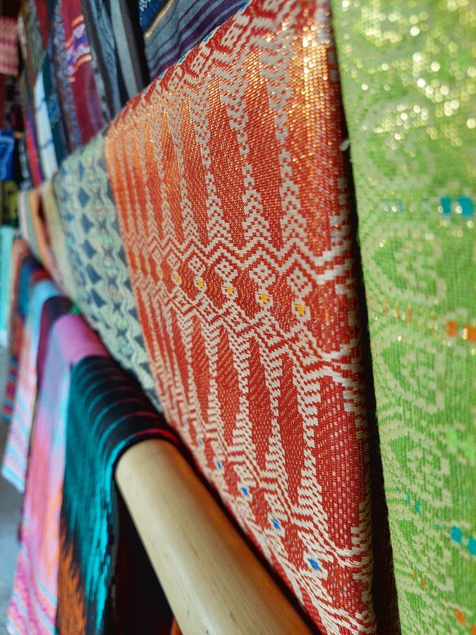 Colorful Abstract Close-up of Modern Fabric Print Stock Photo - Image ...