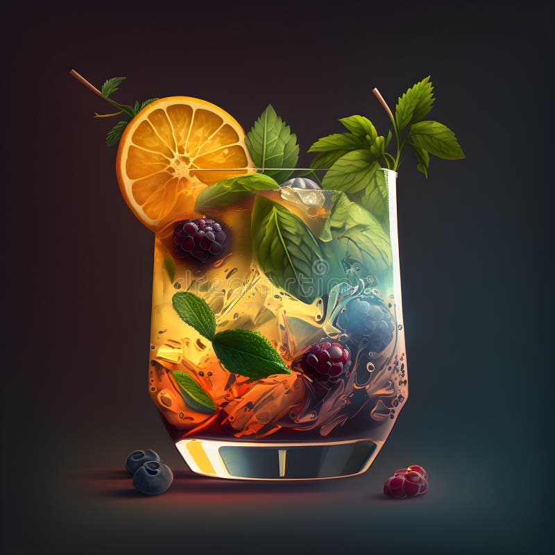 Colorful abstract cocktail stock illustration. Illustration of liquor ...