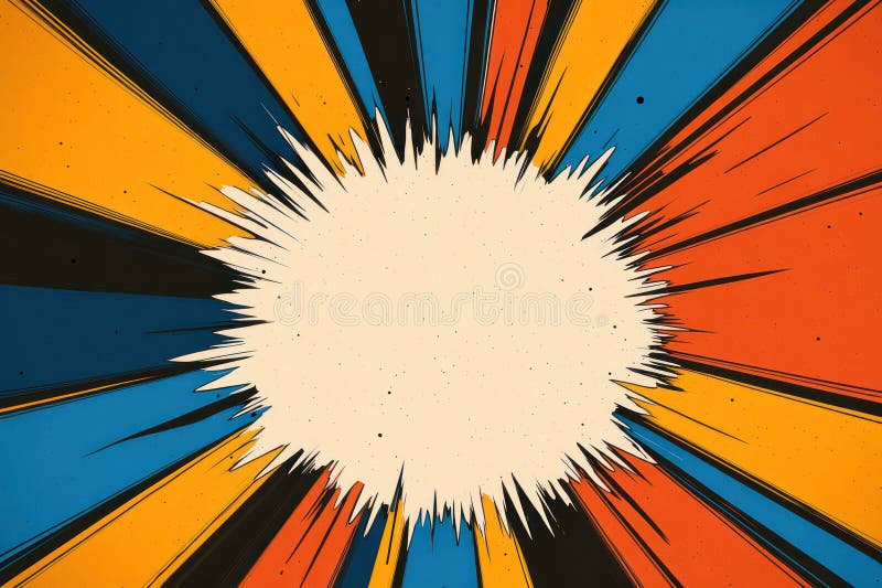 Colorful Abstract Comic Background Template with Blank Space for Text ...