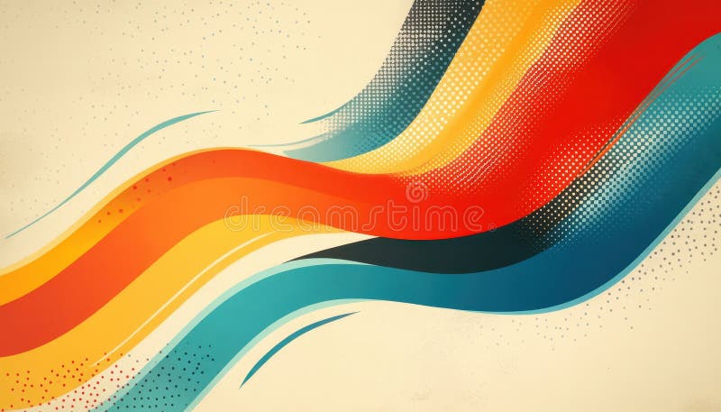 Colorful Abstract Comic Background with Vibrant Waves and Dynamic ...