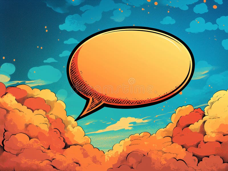 Abstract Comic Book Illustration , Speech Bubble Chat Text Frame Effect ...