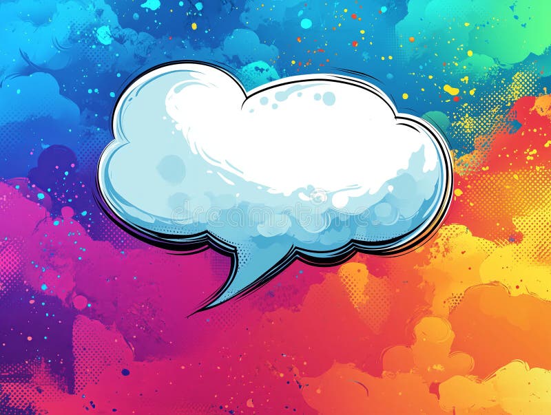 Abstract Comic Book Illustration , Speech Bubble Chat Text Frame Effect ...