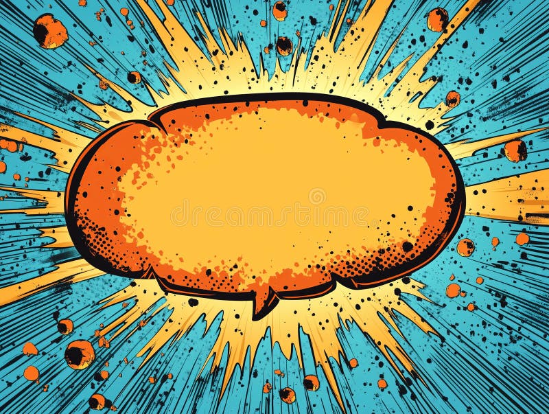 Abstract Comic Book Illustration , Speech Bubble Chat Text Frame Effect ...