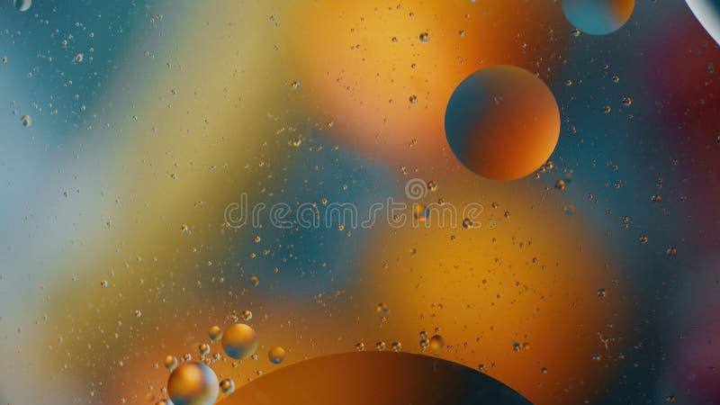 Colorful Abstract Composition of Floating Bubbles and Shapes Against a ...