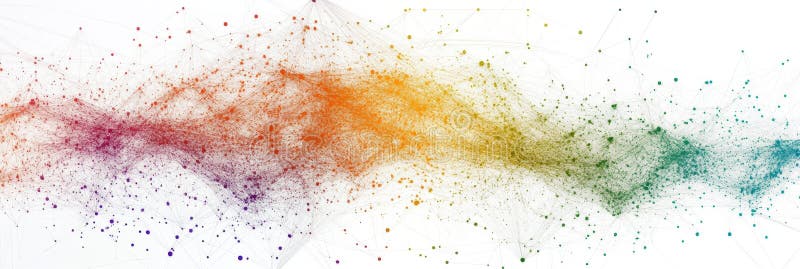 Colorful Abstract Design of Particles and Lines Creating a Sense of ...