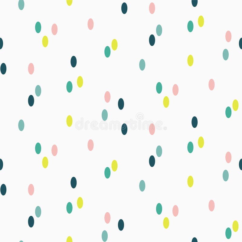 Colorful Abstract Confetti Oval Dots Seamless Pattern Background. Stock ...