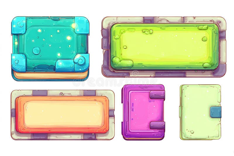 Colorful Abstract Containers Stacked on a Surface, Showcasing Unique ...