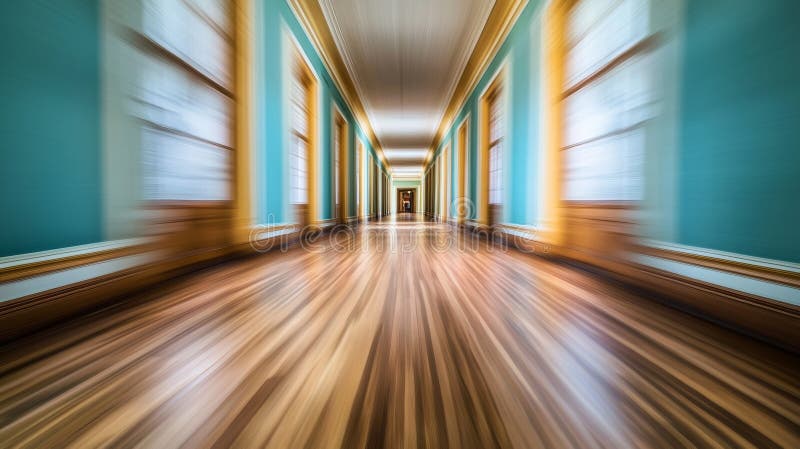 A Colorful, Abstract Corridor with a Swirling, Motion-blurred Design ...