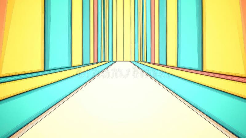 A Colorful, Abstract Corridor with Vertical Stripes Leading into the ...