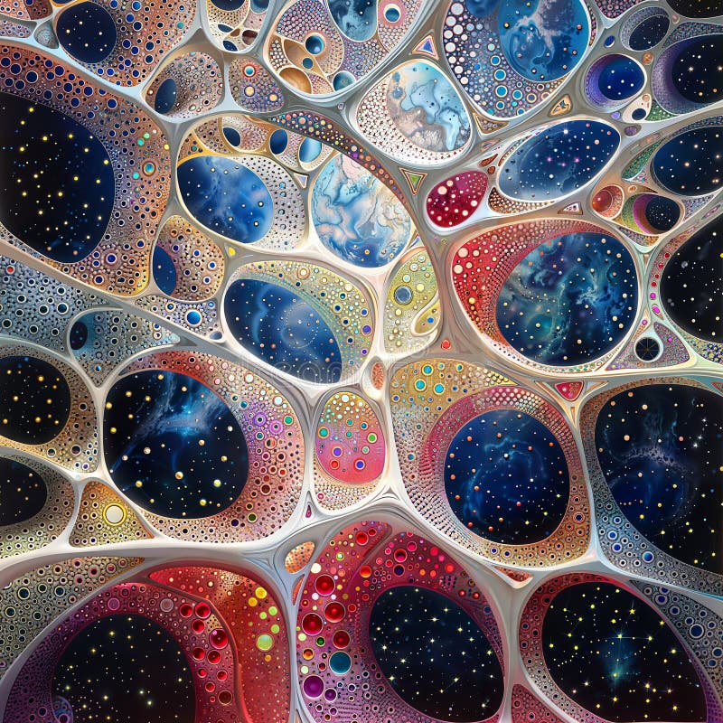 Cosmic Composition with Galactic Bubbles and Celestial Swirling ...