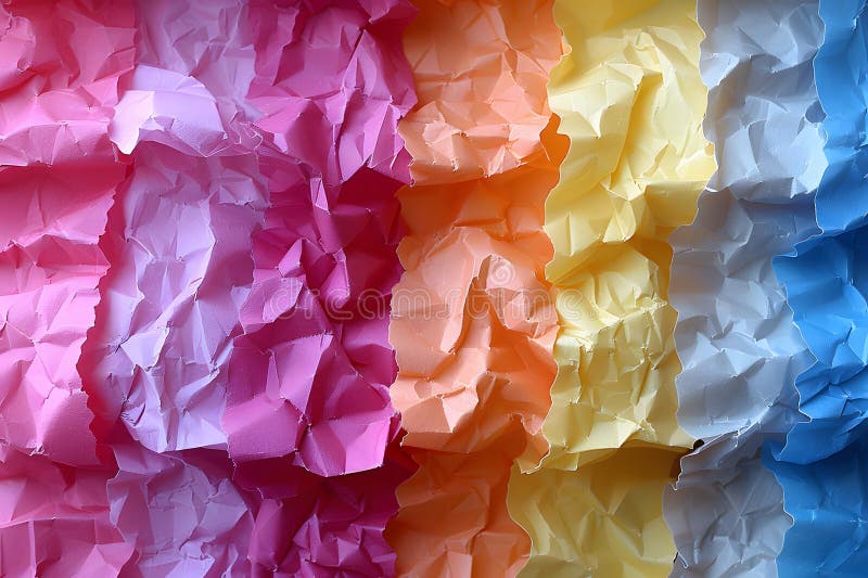 Colorful Abstract Crumpled Paper Texture for Design and Background Use ...