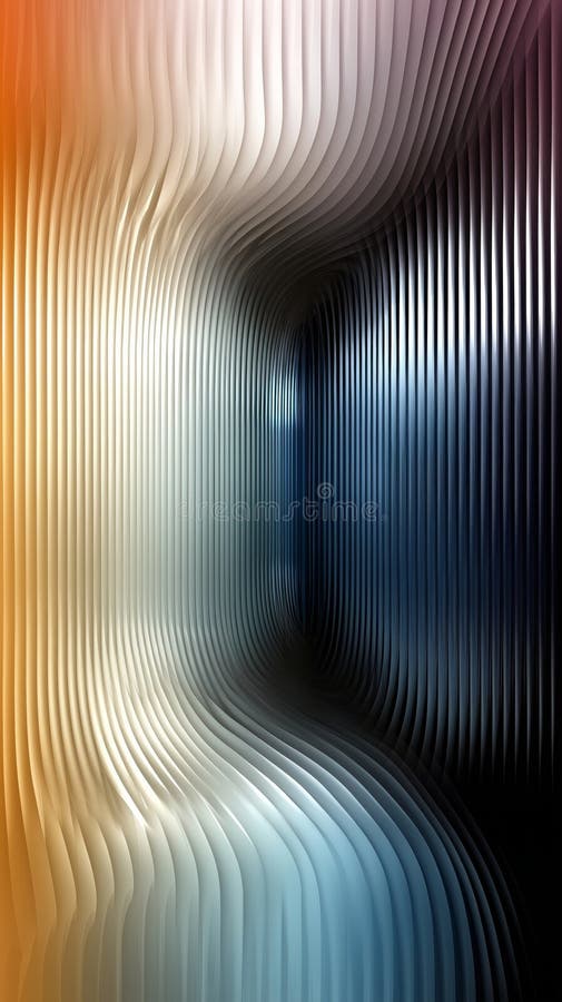 Colorful Abstract Curved Lines with Depth and Texture Stock Image ...