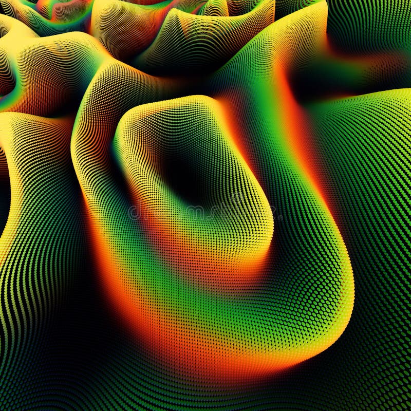 Colorful Abstract 3D Background. Modern 3D Wavy Background. Liquid ...