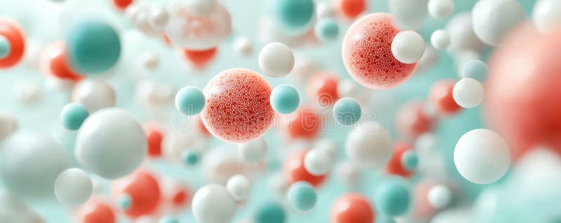 Colorful Abstract Spheres Background Biology Science and Design Stock ...