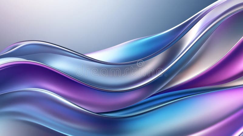 Colorful Abstract 3D Waves Create a Fluid Motion Effect with Vibrant ...