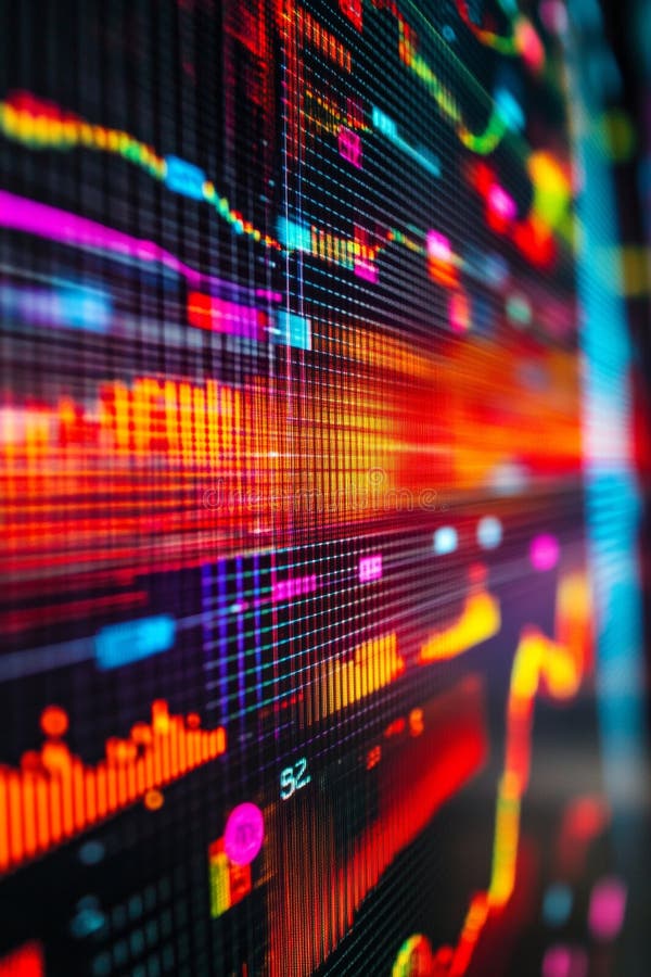 Colorful Abstract Data Visualization with Bright Patterns and Graphical ...