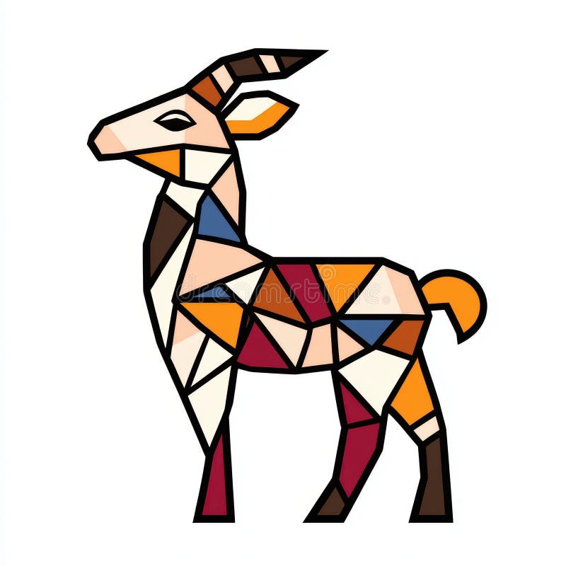 Colorful Abstract Deer Illustration Stock Illustration - Illustration ...