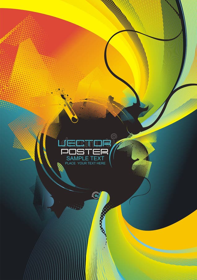 Abstract poster design stock vector. Illustration of decorative - 2707815