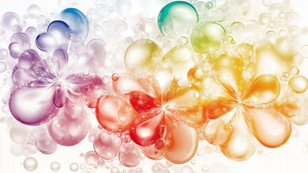 Colorful Abstract Design with Bubbles and Flowing Patterns for Artistic ...